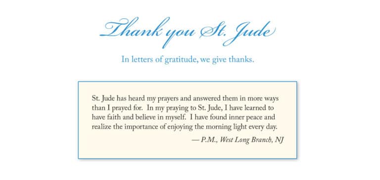 Letters of Gratitude | The National Shrine of Saint Jude