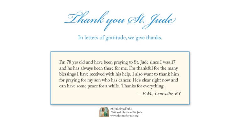 Letters of Gratitude | The National Shrine of Saint Jude